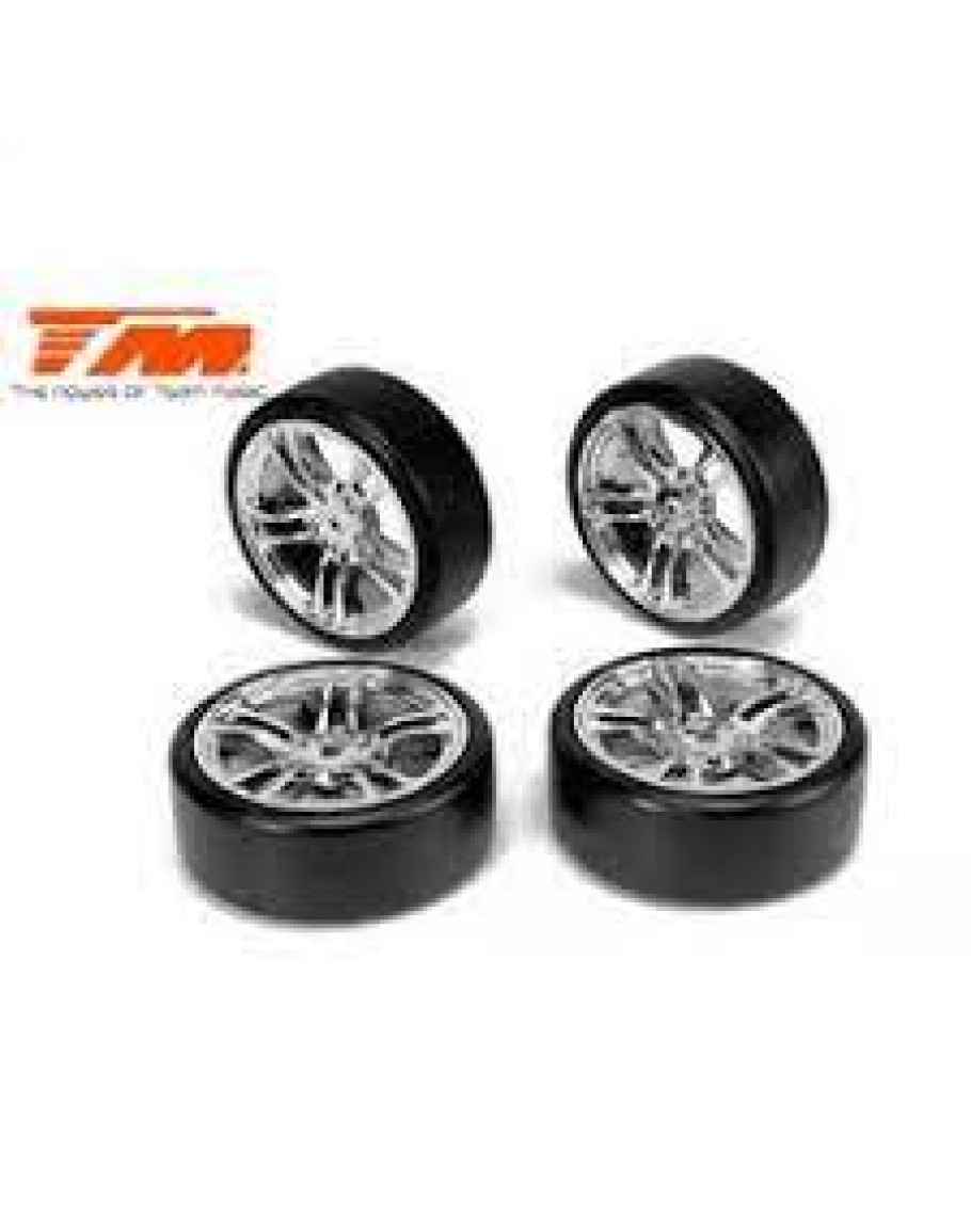 TEAM MAGIC 1/10 DRIFT WHEELS/TYRES -503302S E4D WHEEL SET5 DRIFT (X4 ...